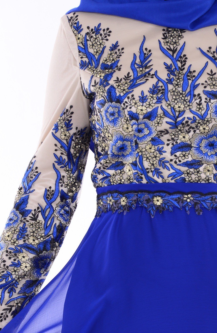 Saxe Hijab Evening Dress 6277-03 | Sefamerve