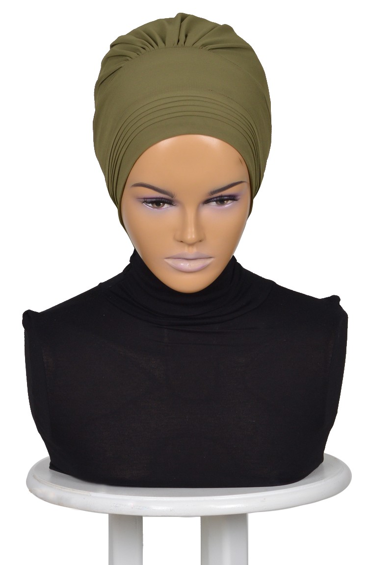 Oil Green Ready to Wear Turban 0031-17 | Sefamerve