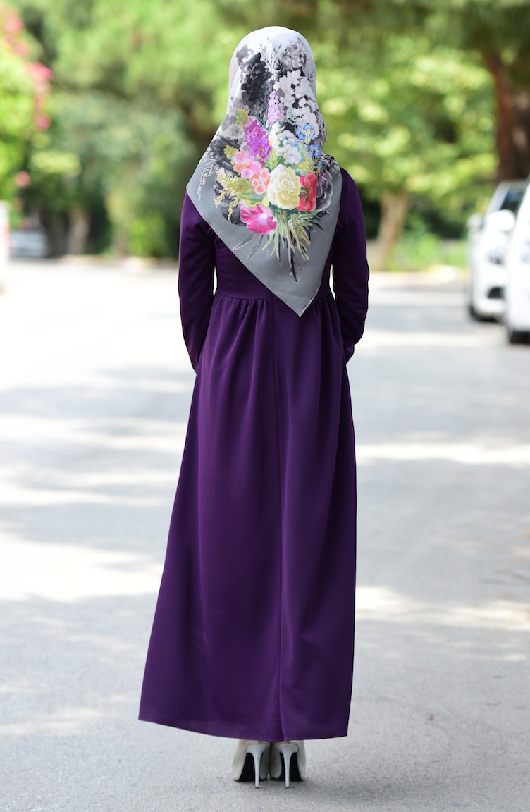 Purple Hijab Dress 60102-04 | Sefamerve