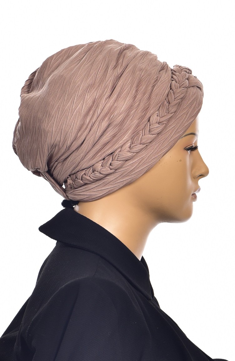 Beige Ready to wear Turban 1001-07 | Sefamerve