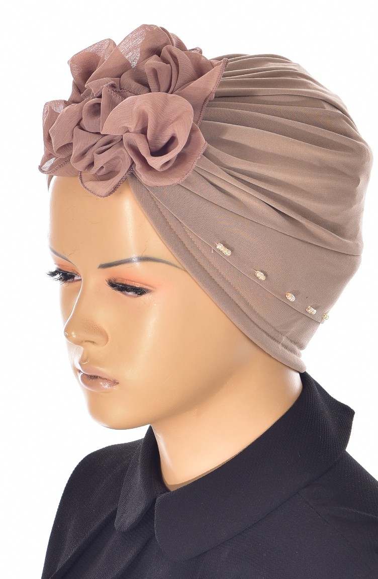 Beige Ready to Wear Turban 1008-05 | Sefamerve