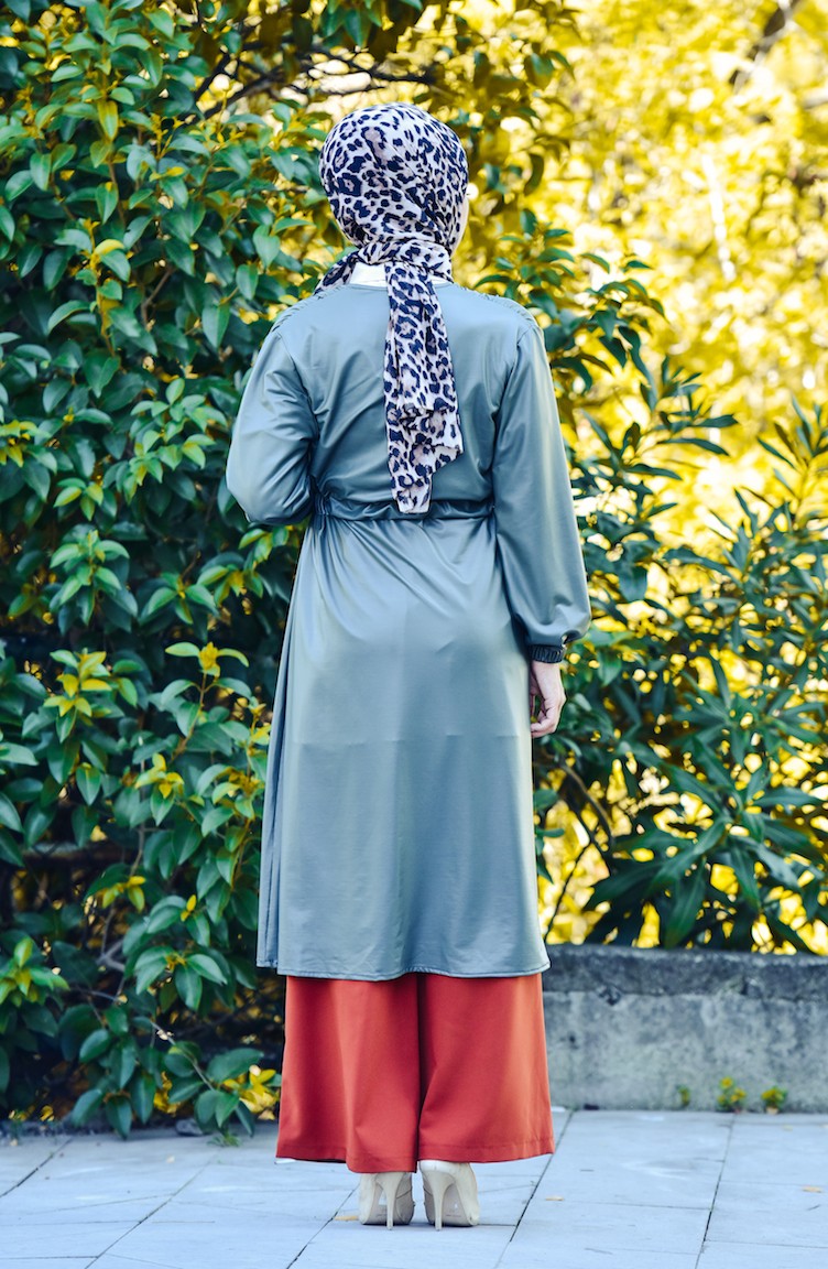 Bislife Belted Leather Cape 5404-01 Khaki 5404-01 | Sefamerve