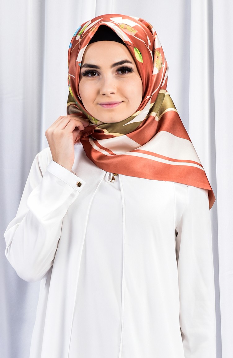 Patterned Taffeta Shawl 95226-04 Taba 95226-04 | Sefamerve