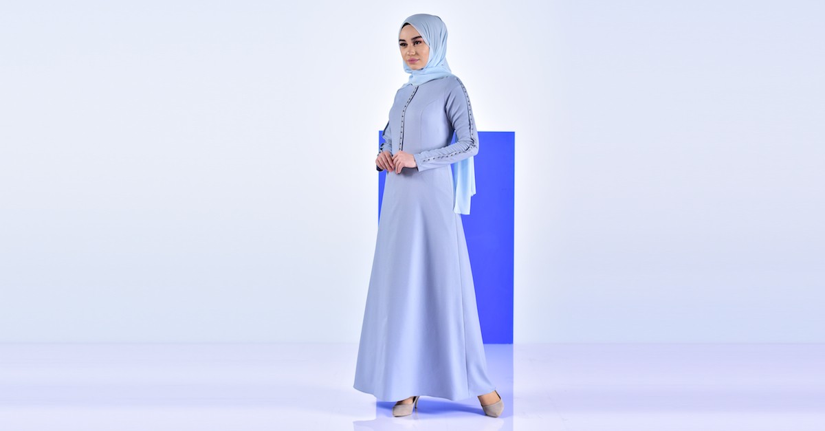 Robe Perlées 0199-10 Bleu Bébé 0199-10 | Sefamerve