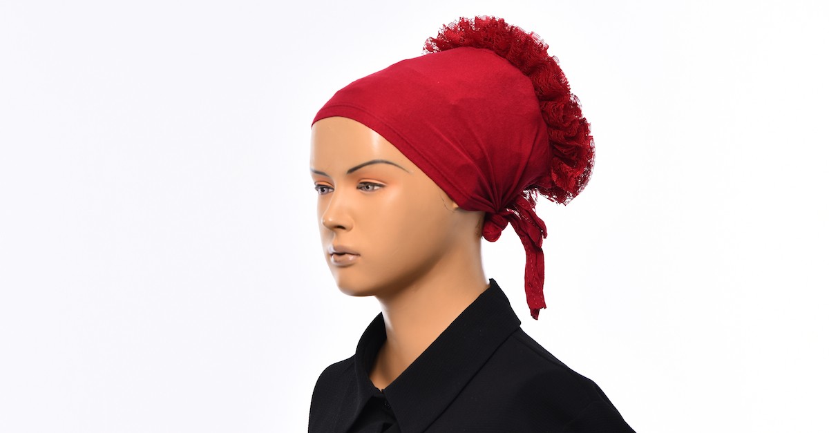 Lace Frilly Bonnet 901392-16 Cherry 901392-16 | Sefamerve