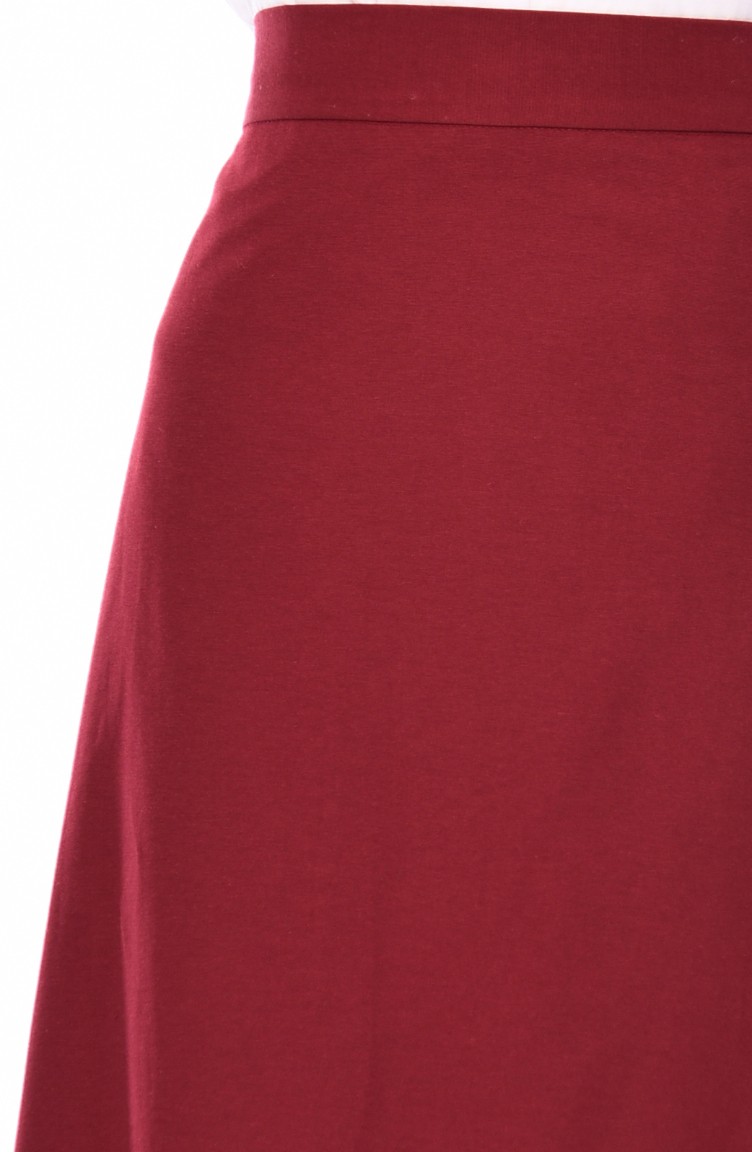 Fermuarlı Etek 6373-04 Bordo 6373-04 | Sefamerve