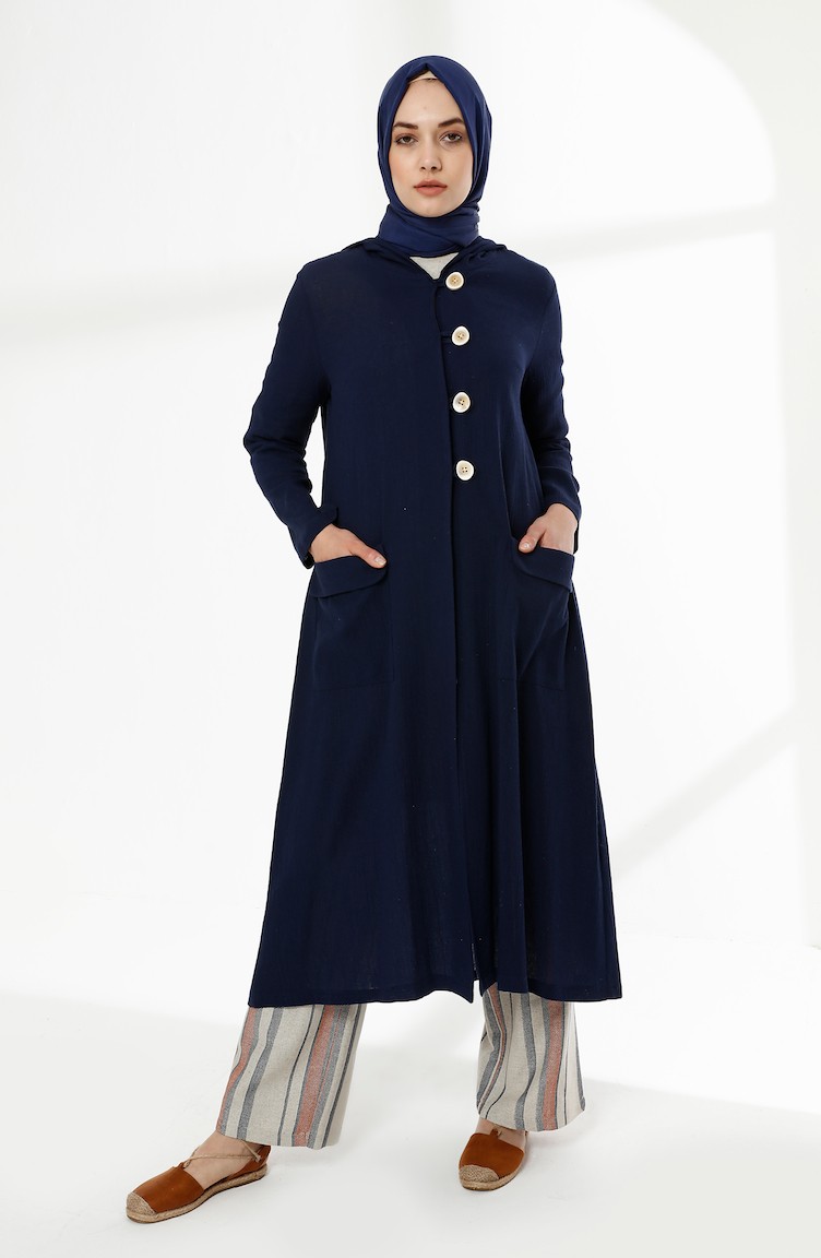 Navy Blue Cape 9018-06 | Sefamerve