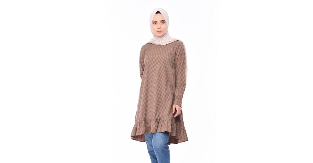 Frilly Tunic 1244-03 Mink 1244-03 | Sefamerve