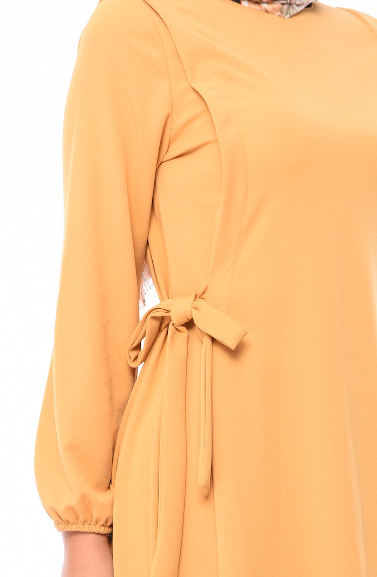 Mustard Hijab Dress 5261-03 | Sefamerve