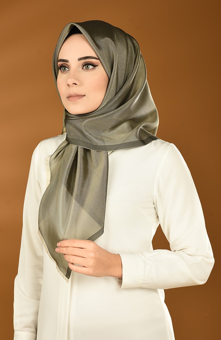 Plain Crepe Taffeta Scarf Light Mink Beige 901564-22 | Sefamerve