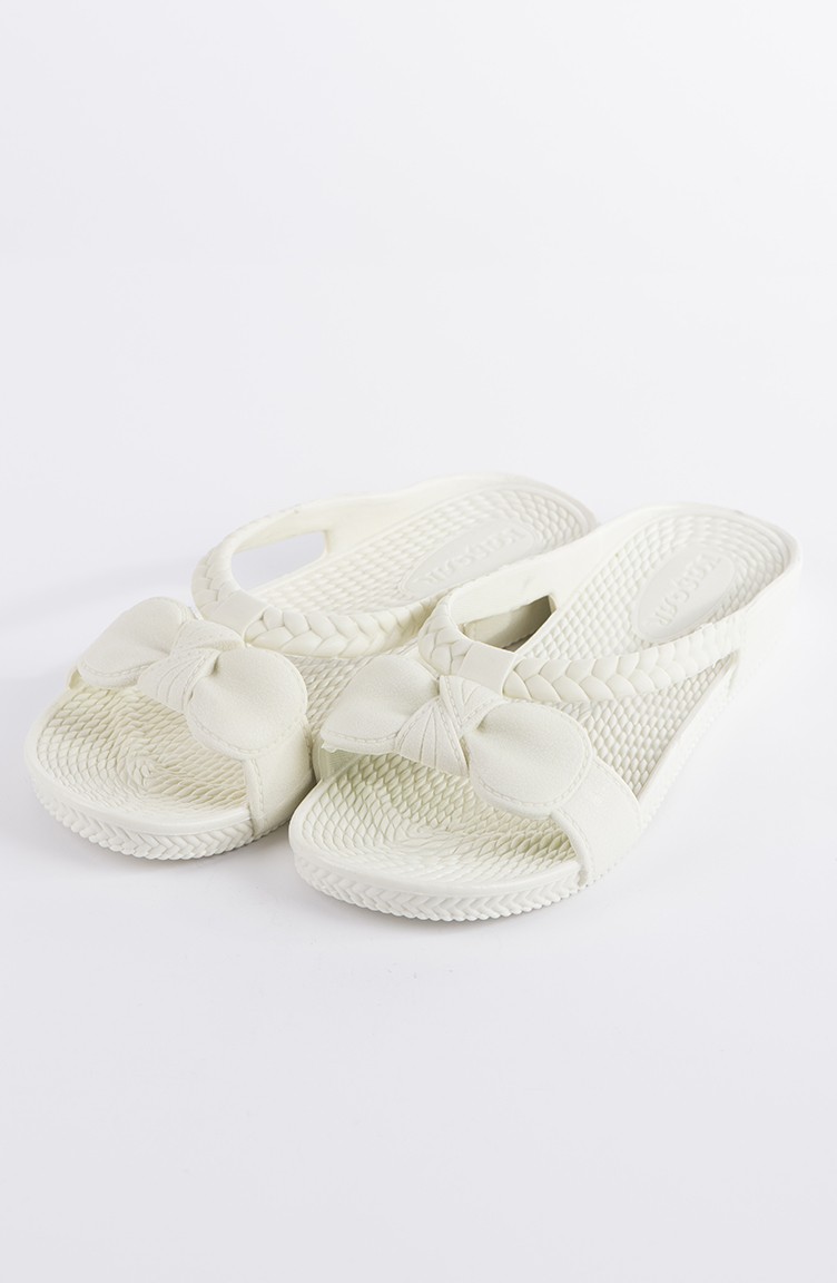 Cream Summer Slippers 01-06 | Sefamerve