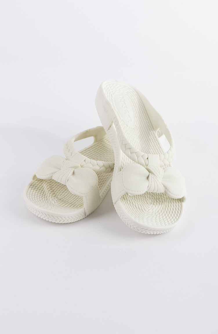 Cream Summer Slippers 01-06 | Sefamerve