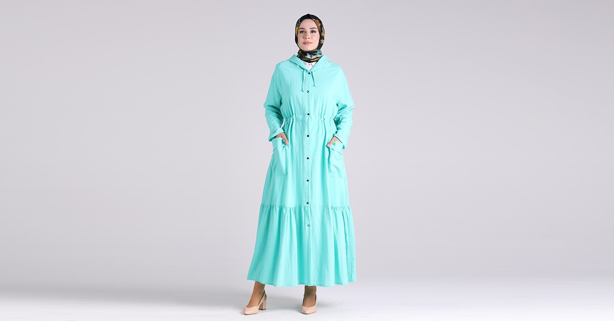 Abayas Vert menthe 3191-02 | Sefamerve