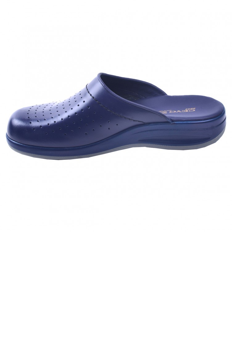 Navy Blue Summer Slippers 20YTERCeyo00028_C | Sefamerve