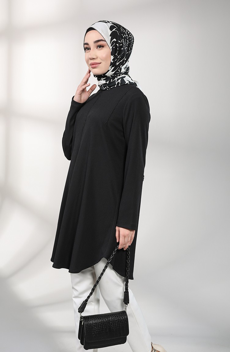 Tunique Noir 0104-05 | Sefamerve