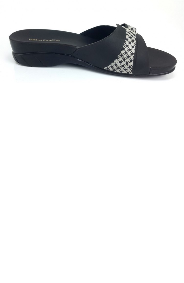 Black Summer Slippers 8052 | Sefamerve