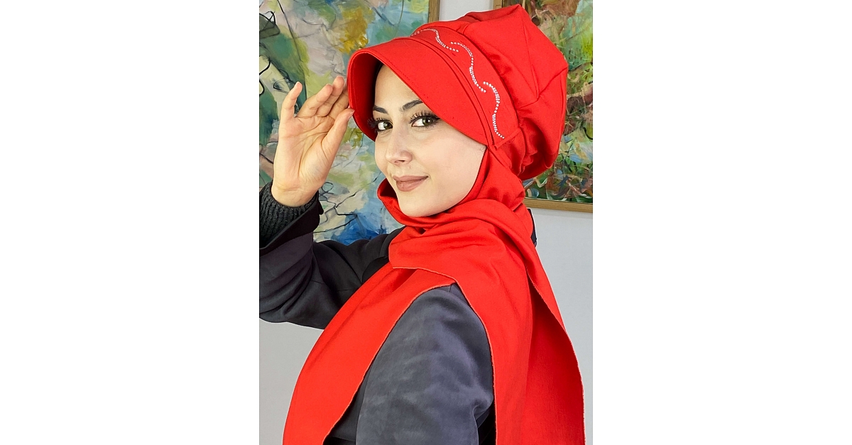 Vermilion Ready to Wear Turban 2TŞŞAP27OCK-10 | Sefamerve