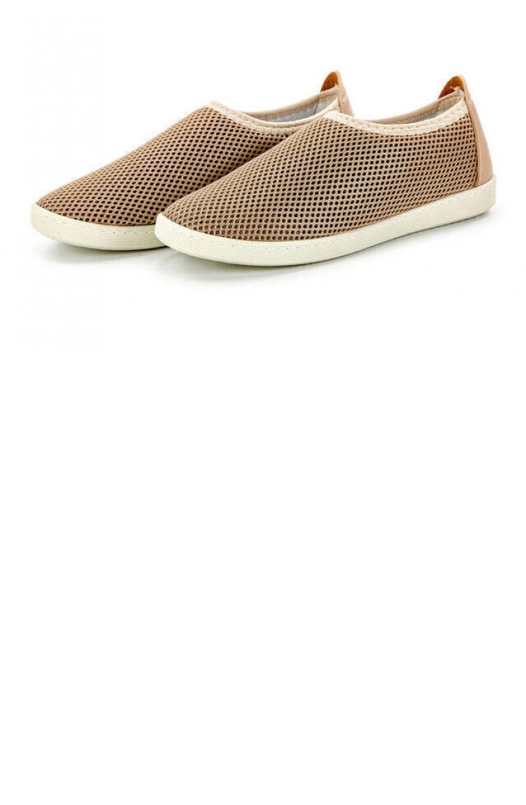 Cream Women's Hajj and Umrah Shoes 160.Kahverengi | Sefamerve