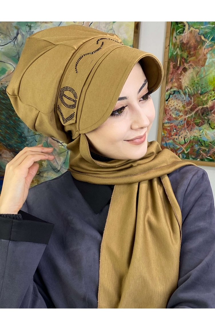 Milk Coffee Ready to Wear Turban 1TŞŞAP27OCK-01 | Sefamerve