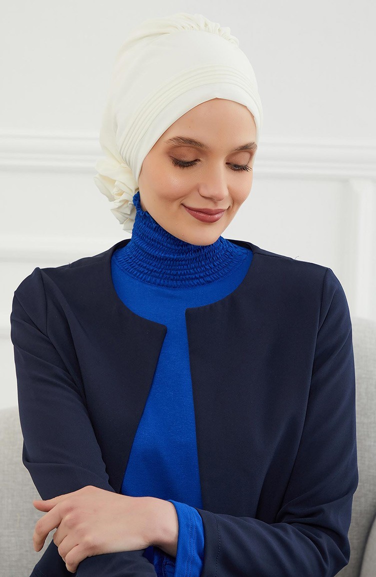 Cream Ready to Wear Turban 58546 | Sefamerve