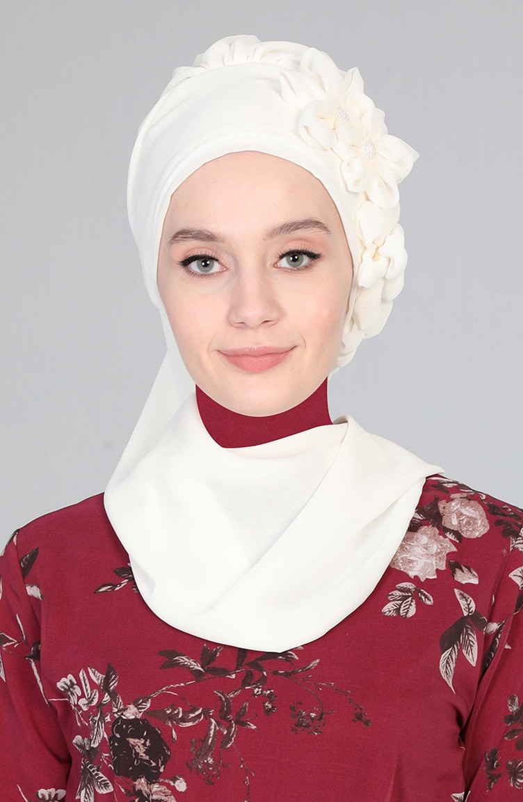 Cream Ready to Wear Turban 58507 | Sefamerve