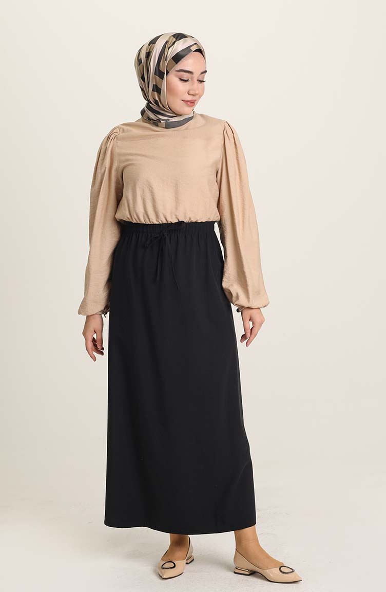 Jupe Noir 102022164ETK-01 | Sefamerve