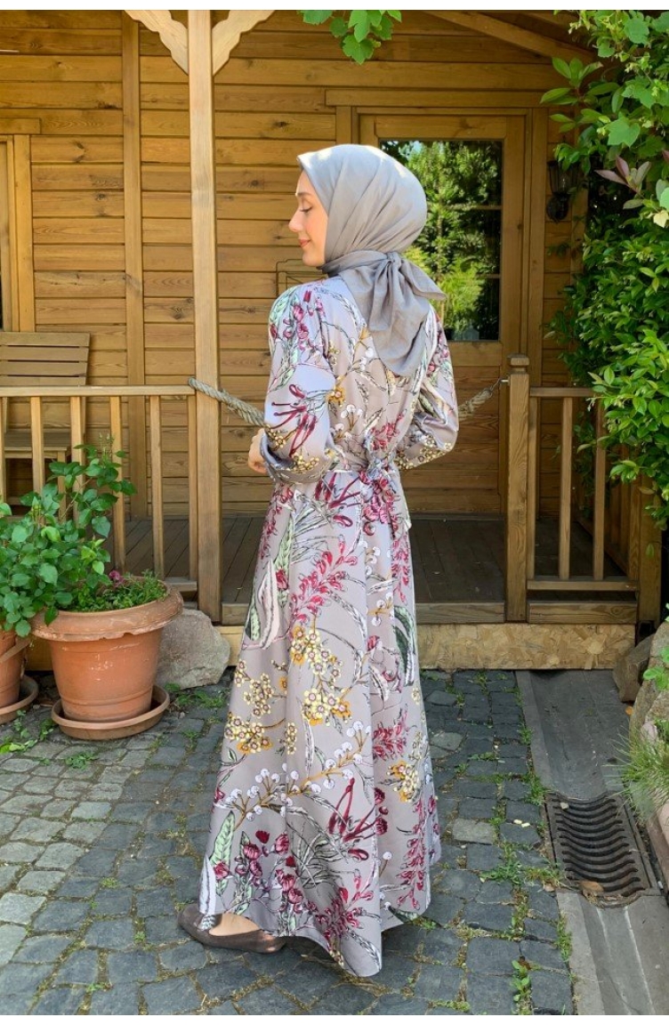 Robe Hijab Gris 0015-01 | Sefamerve