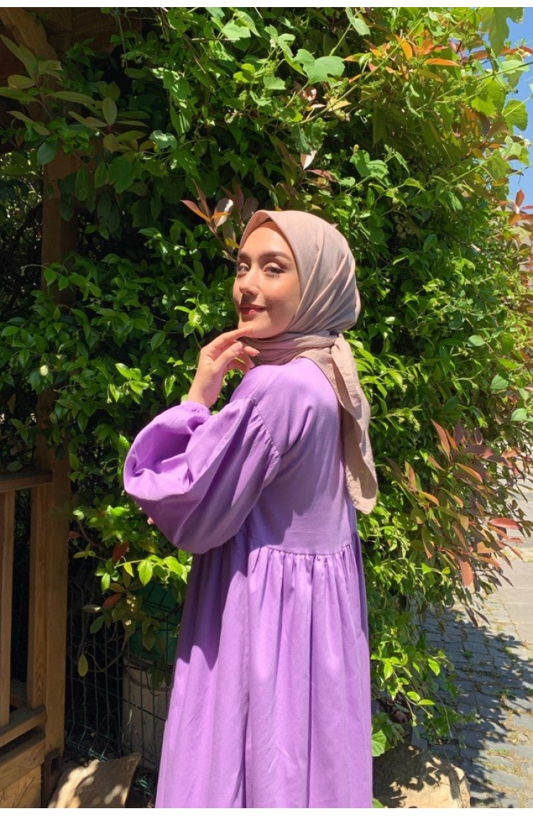 Violet Hijab Dress 0022-01 | Sefamerve