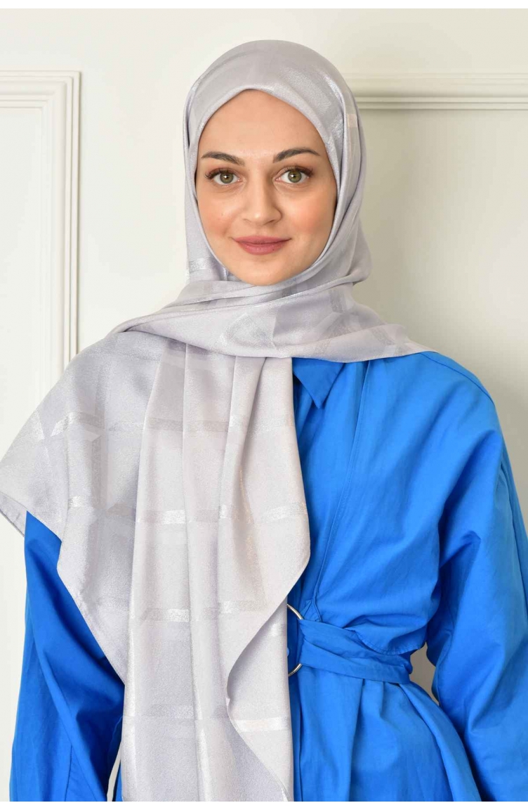 Silver Gray Scarf 00002-15 | Sefamerve