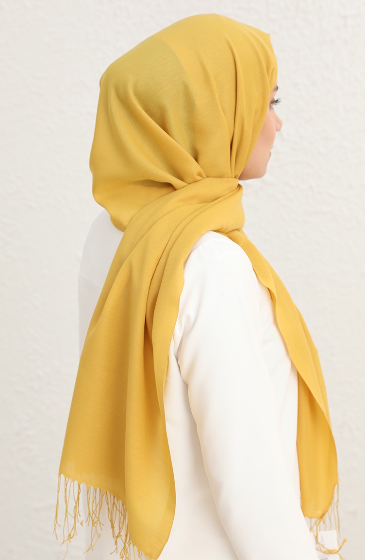 Light Mustard Shawl 0013-02 | Sefamerve
