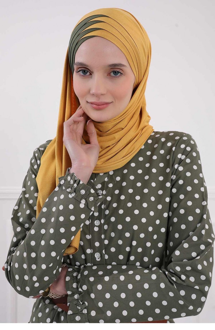 Mustard Ready to Wear Turban 49390 | Sefamerve