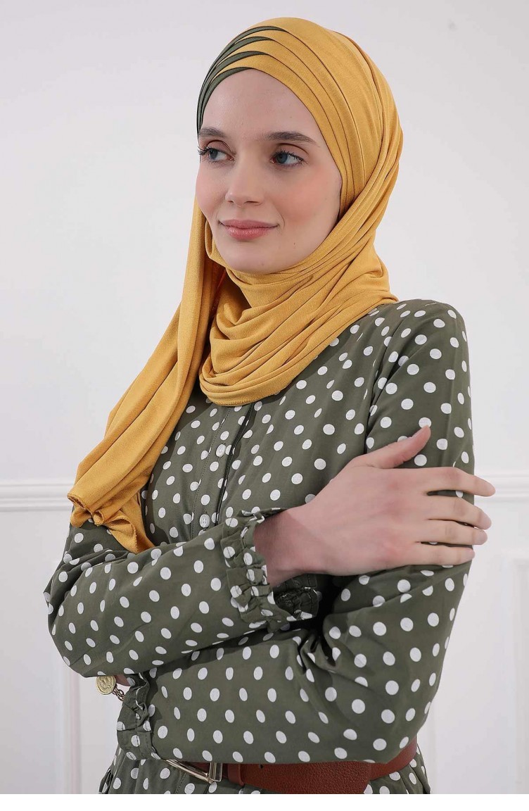 Mustard Ready to Wear Turban 49390 | Sefamerve
