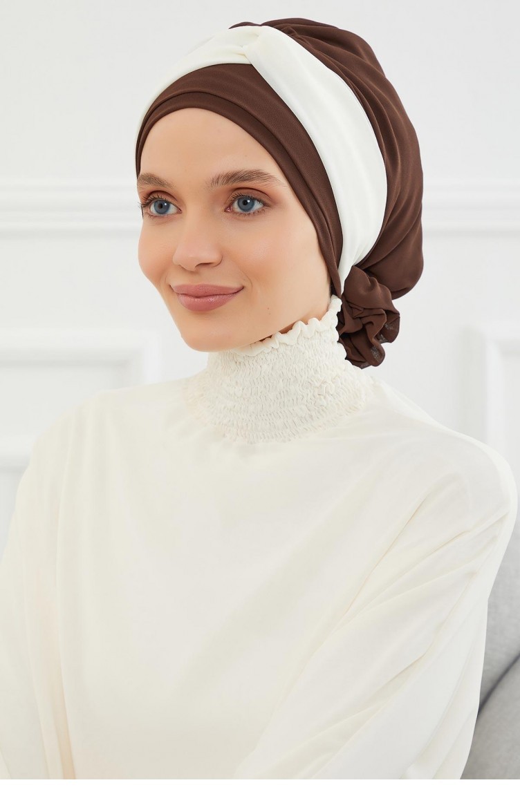 Cream Ready to Wear Turban 45255 | Sefamerve