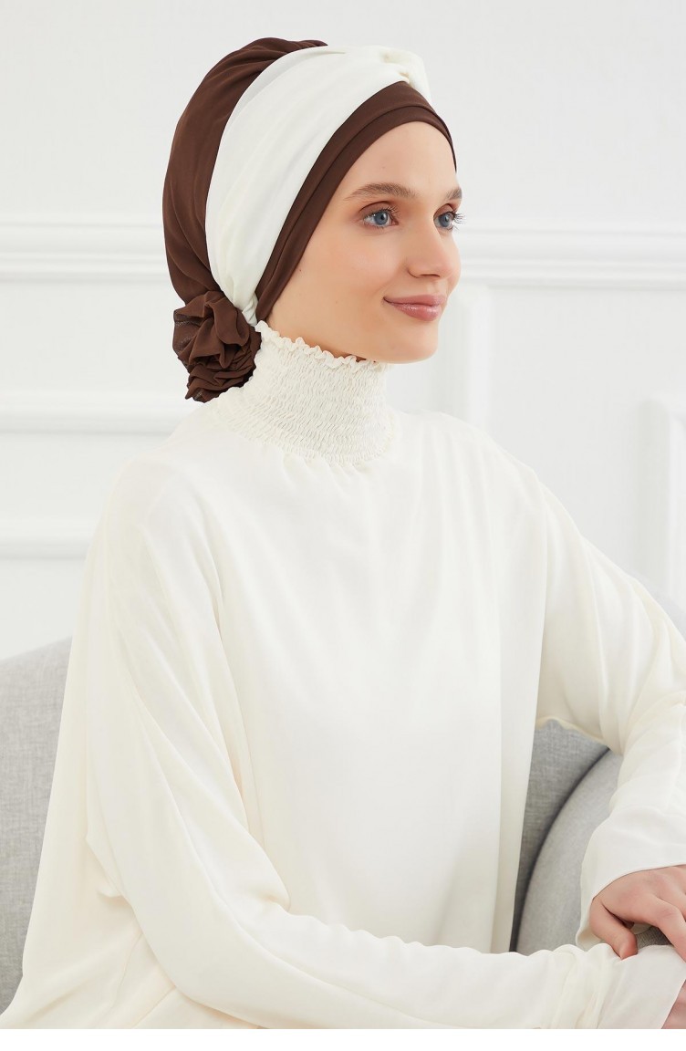 Cream Ready to Wear Turban 45255 | Sefamerve