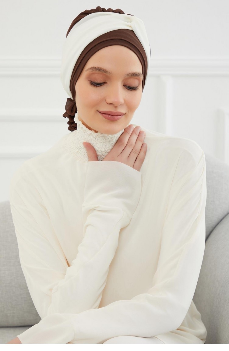 Cream Ready to Wear Turban 45255 | Sefamerve