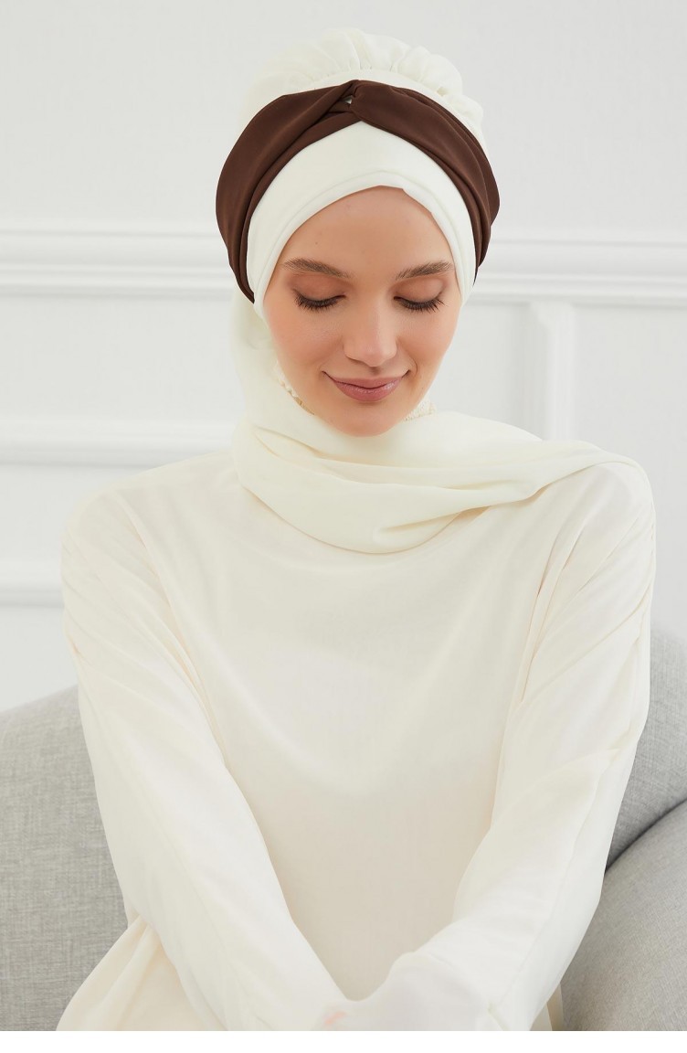 Brown Ready to Wear Turban 46165 | Sefamerve