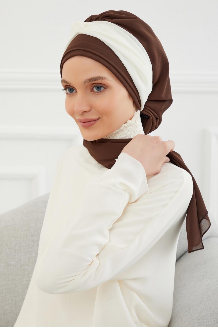 Cream Ready to Wear Turban 46255 | Sefamerve