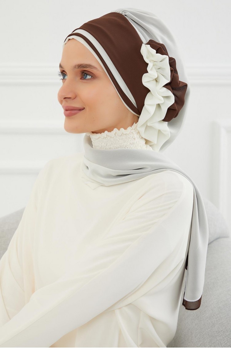 Cream Ready to Wear Turban 86165 | Sefamerve