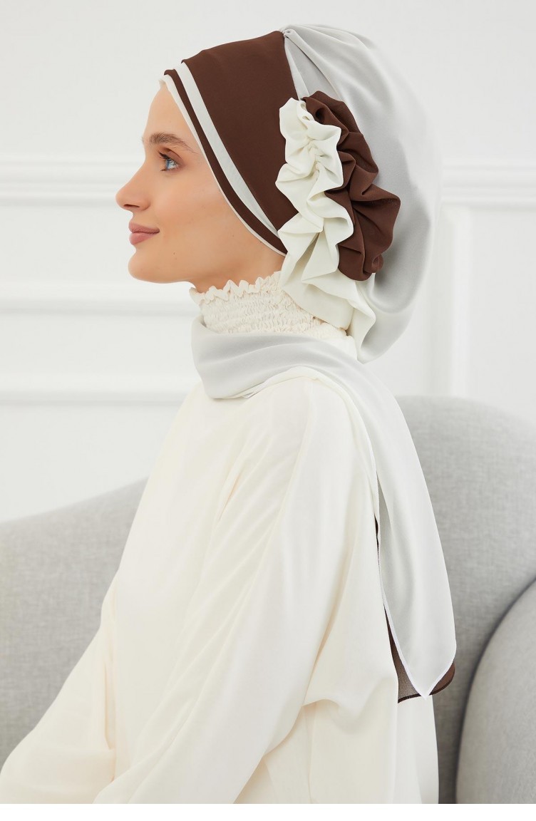 Cream Ready to Wear Turban 86165 | Sefamerve