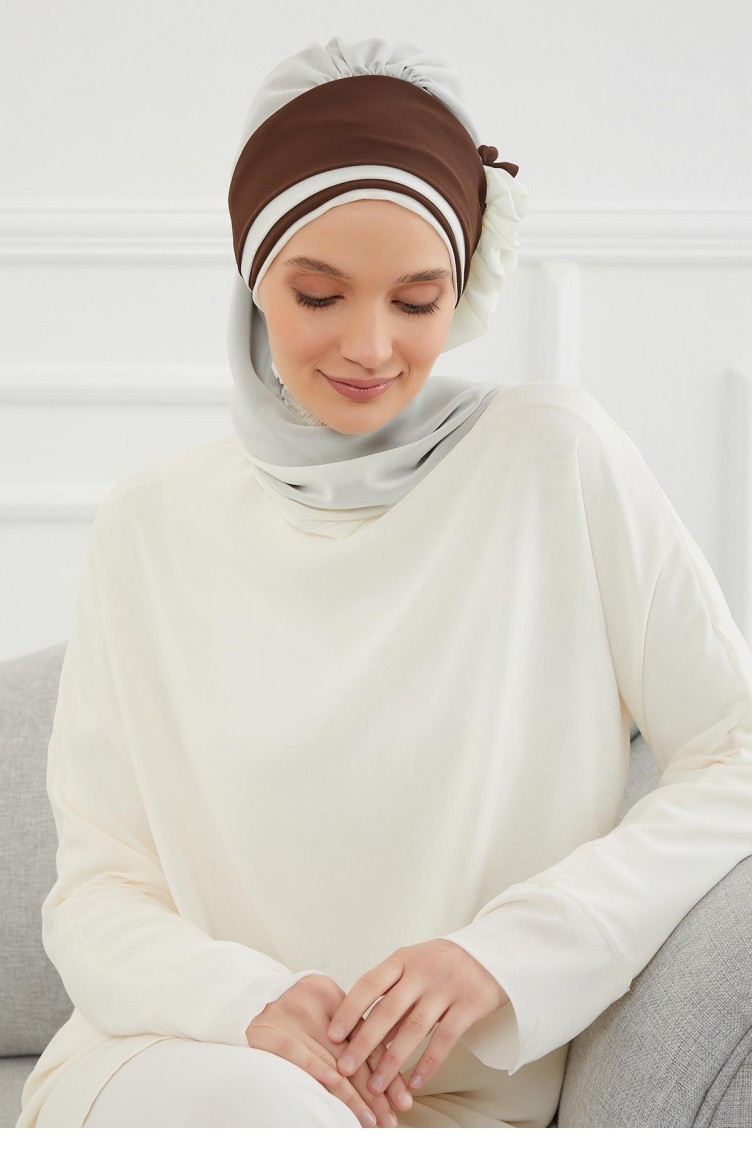 Cream Ready to Wear Turban 86165 | Sefamerve