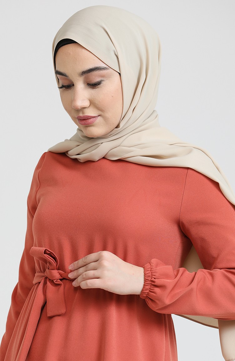Tan Hijab Dress 445104.taba | Sefamerve