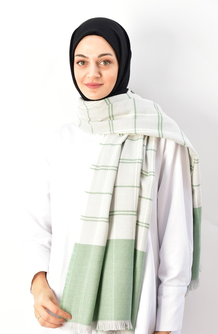 شال أخضر حشيشي 000035-06 | Sefamerve