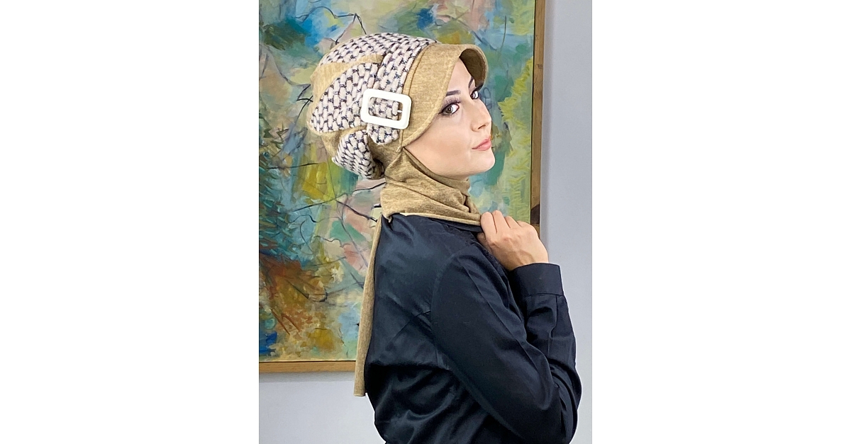 على استعداد لارتداء التوربان كراميلي 274EYL22ŞPK-01 | Sefamerve