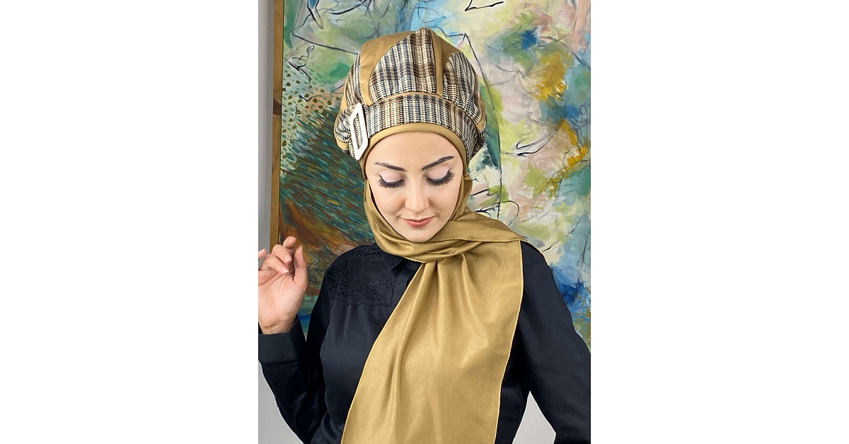 Milk Coffee Ready to Wear Turban 534EYL22ŞPK-01 | Sefamerve