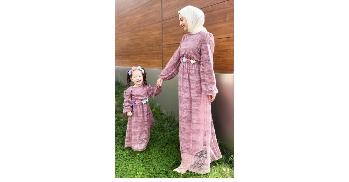 Robe Hijab Rose Pâle 13759 | Sefamerve