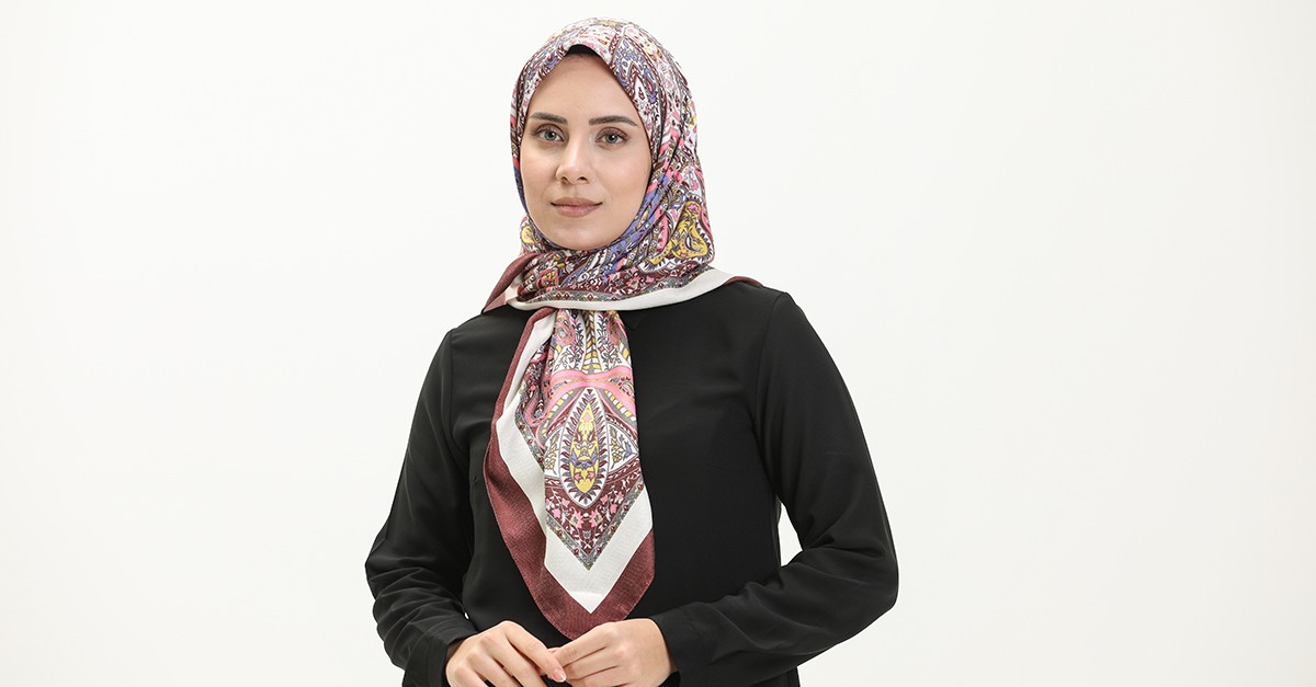 إيشارب دبي منقوش 70238-07 بني 70238-07 | Sefamerve