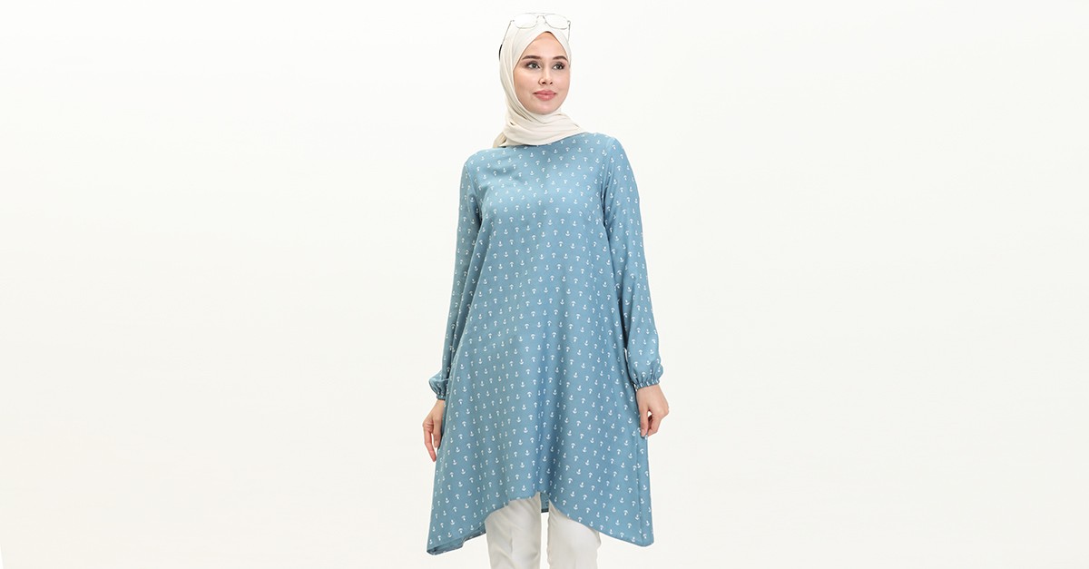 Tunique à Motifs 1210-04 Bleu 1210-04 | Sefamerve