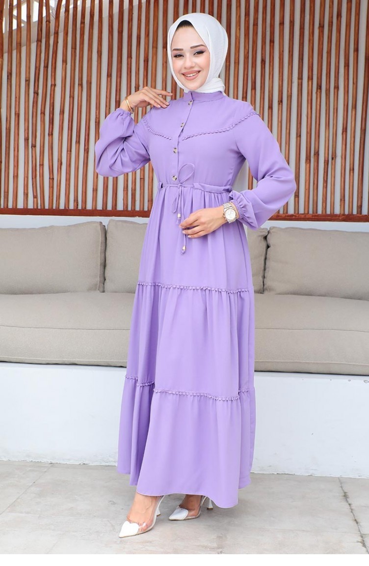 Violet Hijab Dress 10068SGS.LLA | Sefamerve