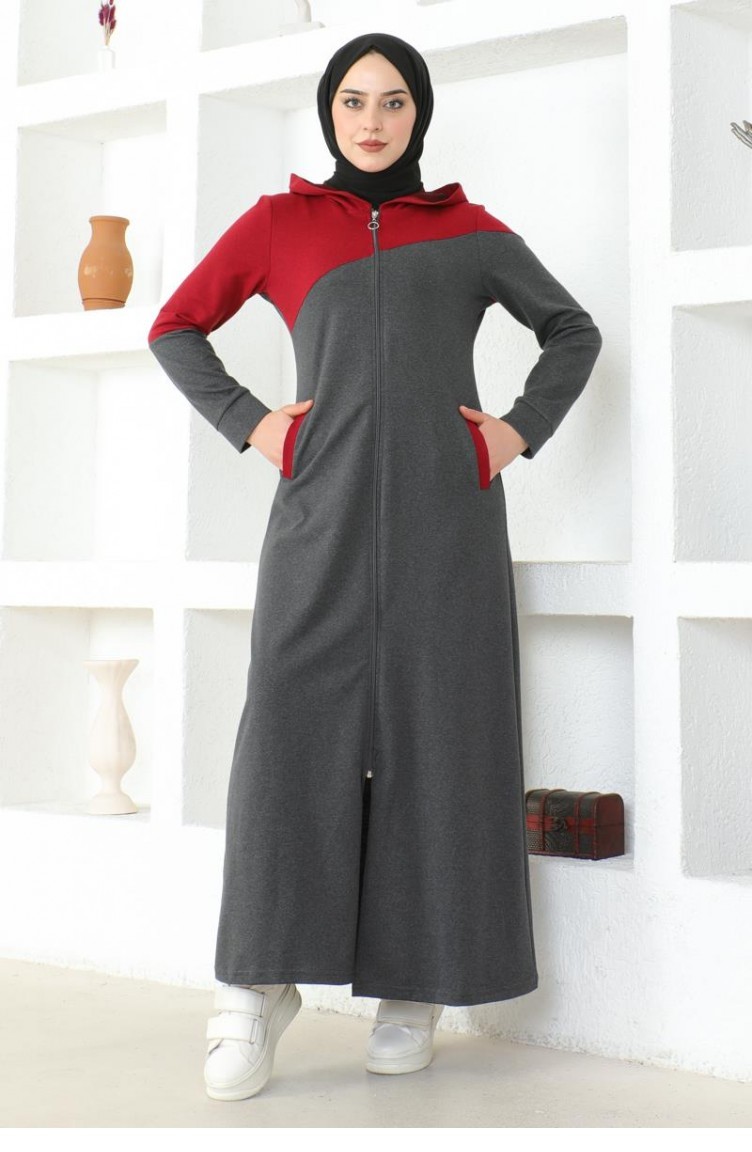 2080Mg Hijab Sports Abaya Anthracite 16974 | Sefamerve