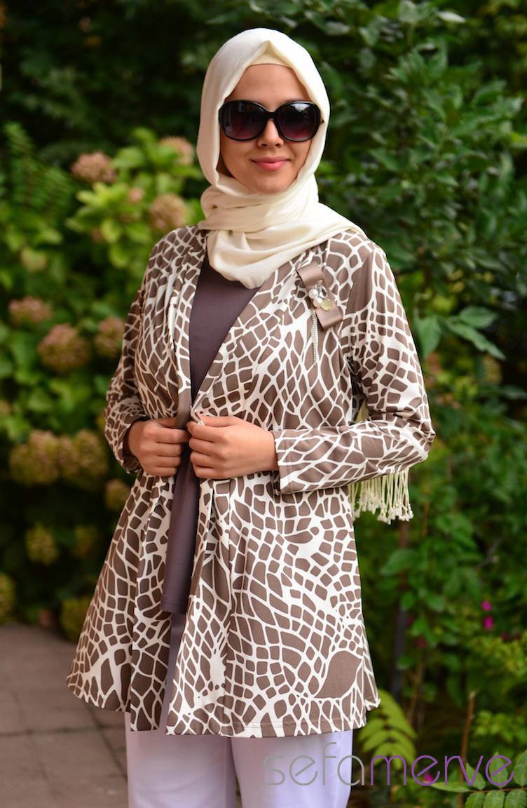 Double Jacket Blouse Set 1189-03 Mink 1189-03 | Sefamerve